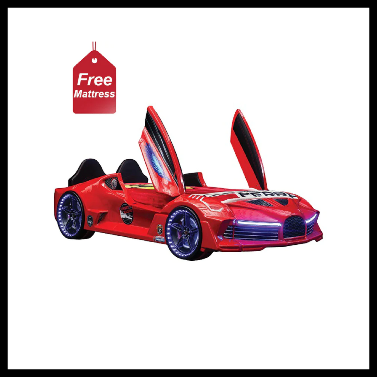 Aero 2.0 Race Car Bed Bugatti Chiron Style Twin Size | Kids Car Beds